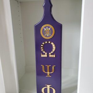 D9 Greeks | Other | Omega Psi Phi Custom Wooden Paddle Purple | Poshmark